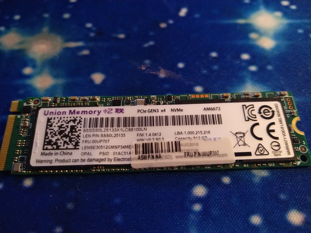 Union Memory 512GB SSD NVMe (Gebraucht) in Bertschikon (Gossau, ZH) für ...