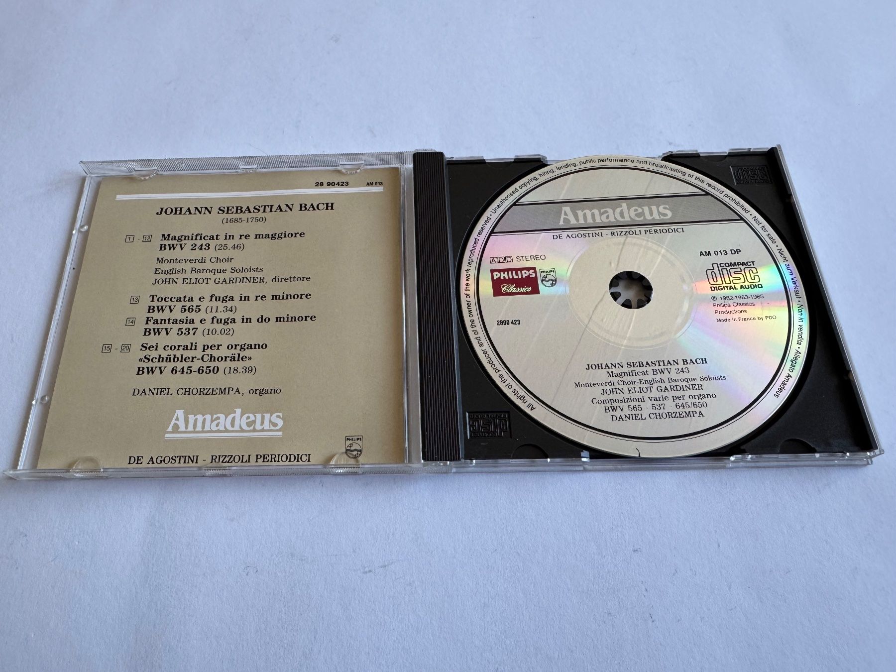 Bach - Amadeus CD - Gardiner - Chorzempa - Philips TOP! (Gebraucht) in ...