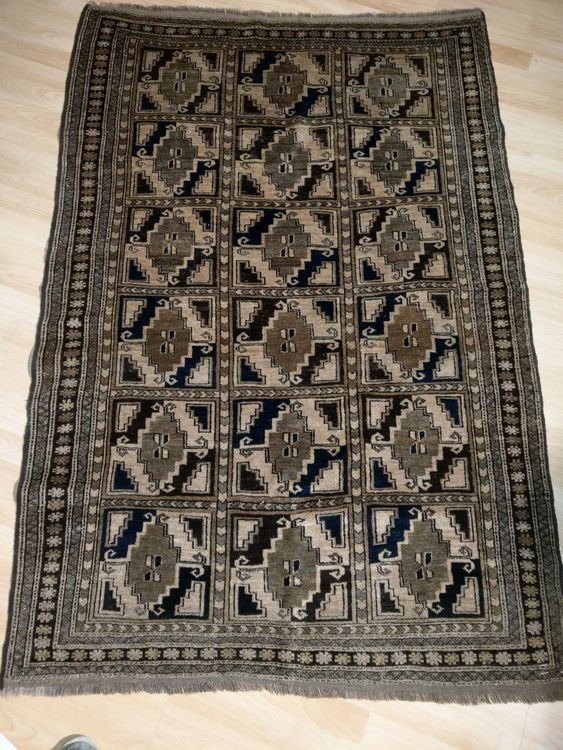 Sehr schöner Orientteppich 120 x 173 Gold Afghan (Neu (gemäss ...
