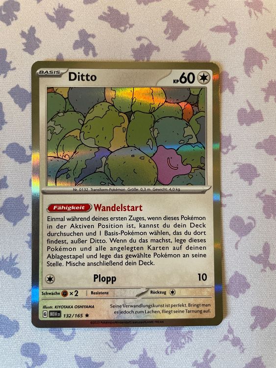 Ditto 132/165 Holo - Pokemon 151 DE | Kaufen auf Ricardo