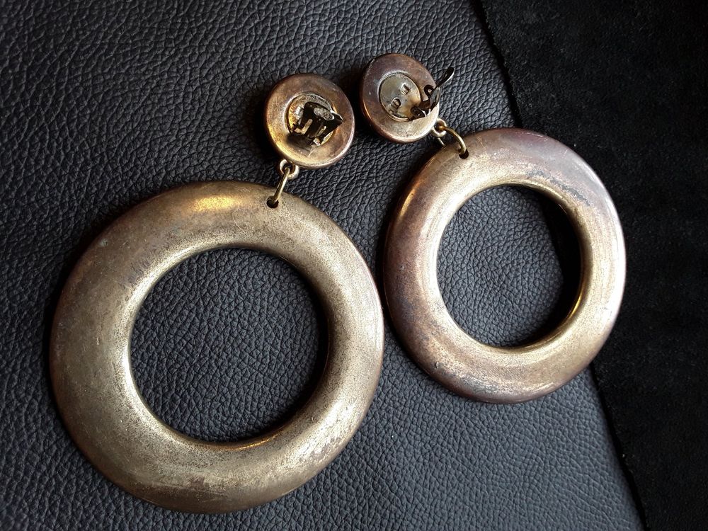 Vintage grosse Ohrclips 70er Jahre | Kaufen auf Ricardo