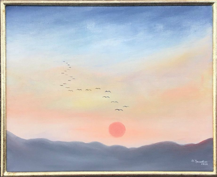 Sonnenuntergang Italien Gemälde sign. | Kaufen auf Ricardo