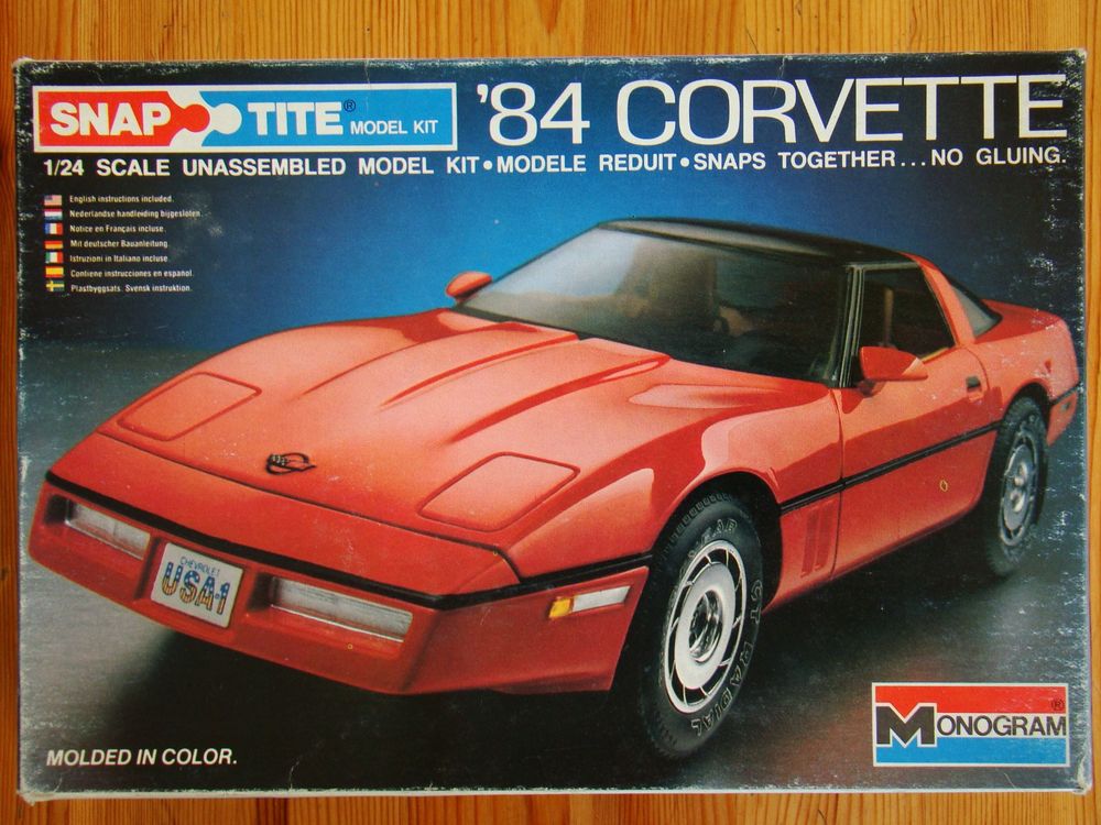 Monogram 84 1984 Chevy Chevrolet Corvette 1:24 #1405 | Kaufen auf Ricardo