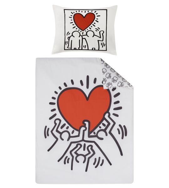 Bettwäsche Keith Haring Love 160x210 + 65x100cm Bunt (Neu und ...