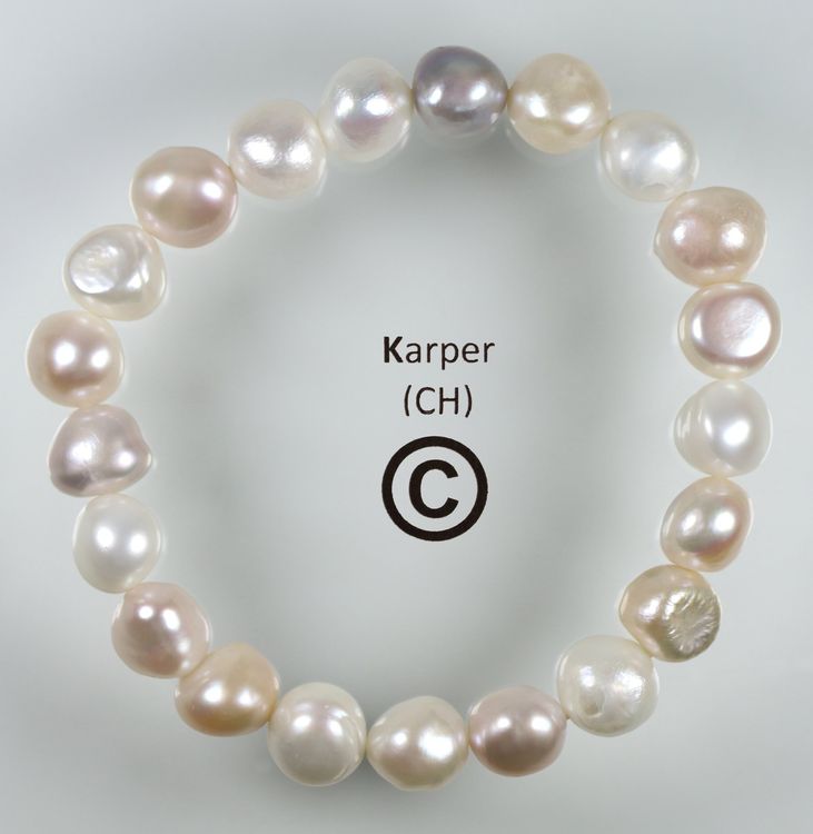 Süßwasser Zucht Perlen / Perle de culture eau douce (Neu und ...