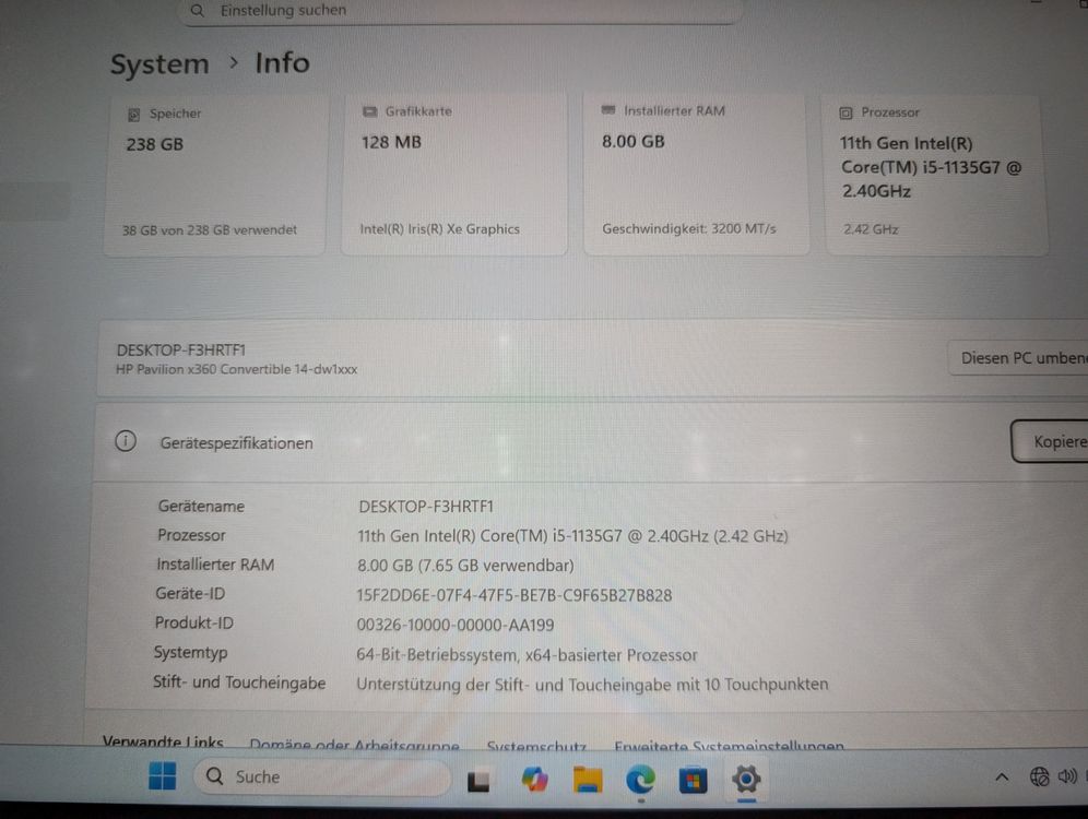 HP Pavilion x360 Convertible Laptop - Windows 11 (Gebraucht) in ...