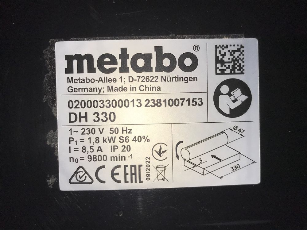 Raboteuse Metabo DH 330 (Gebraucht) in Vinelz für CHF 320 – nur ...