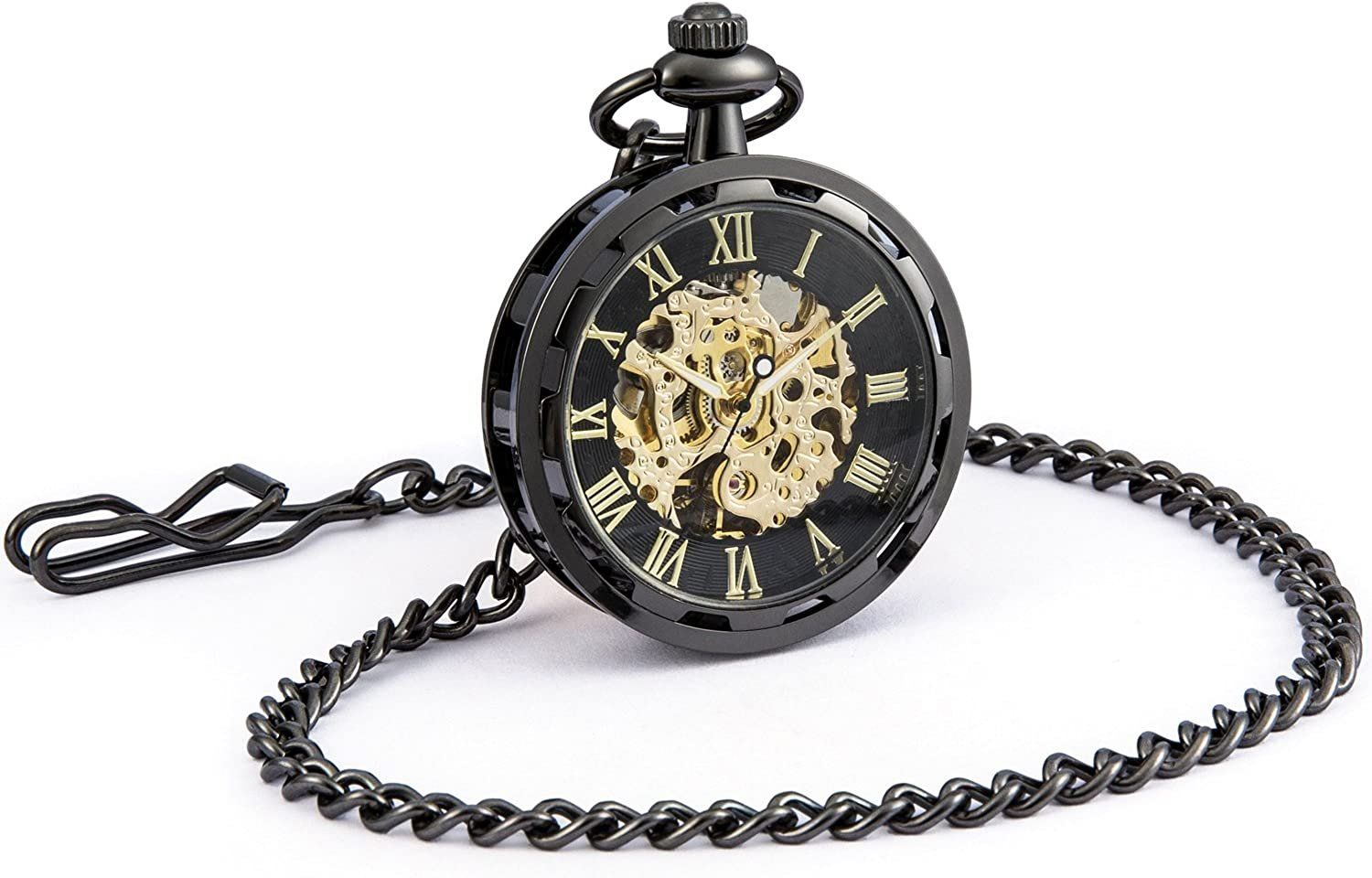 Mechanische Skelett Handaufzug Taschenuhr Offen mit Box (Neu und ...