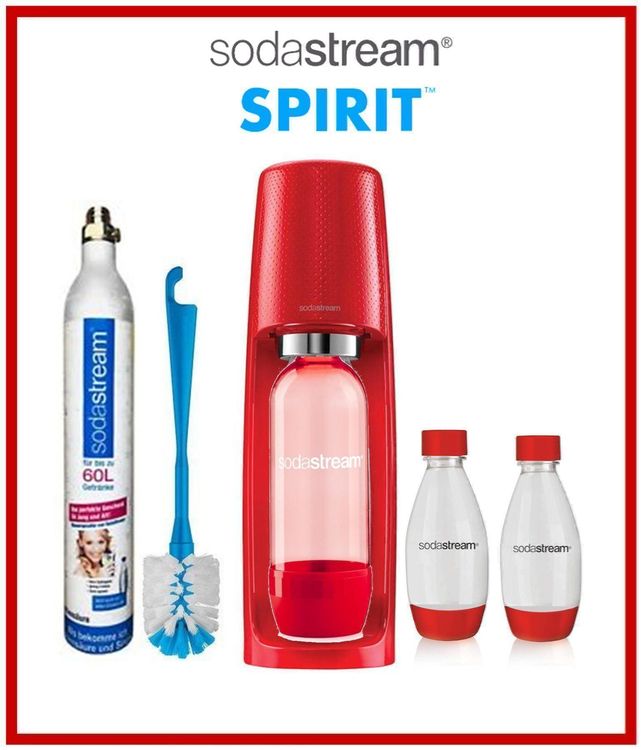 SodaStream Spirit Rot +3 Flaschen +Gas leer Soda Stream (Neuf (Voir ...