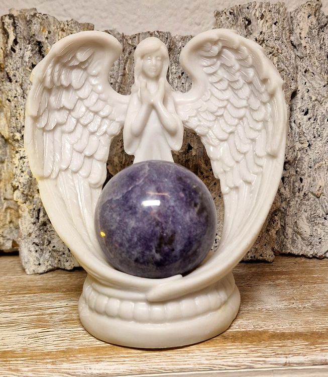Lepidolit Kugel mit Engel Ständer (Neu (gemäss Beschreibung)) in Matzingen für CHF 65 – mit ...