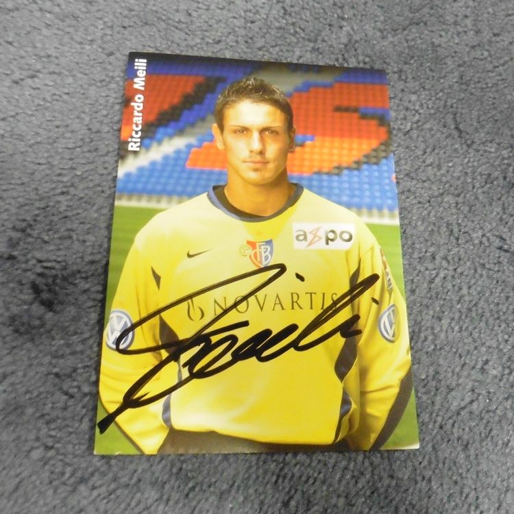 FC-Basel,Foto,90-er J.,Autogramm,Riccardo Meili,Sponsoren (Gebraucht ...