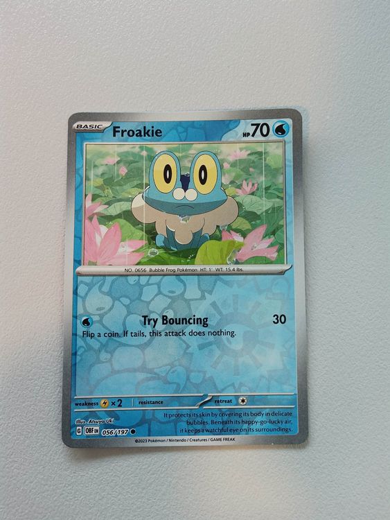 Froakie Froxy Obsidian Flames - Pokemon Reverse Holo | Kaufen auf Ricardo