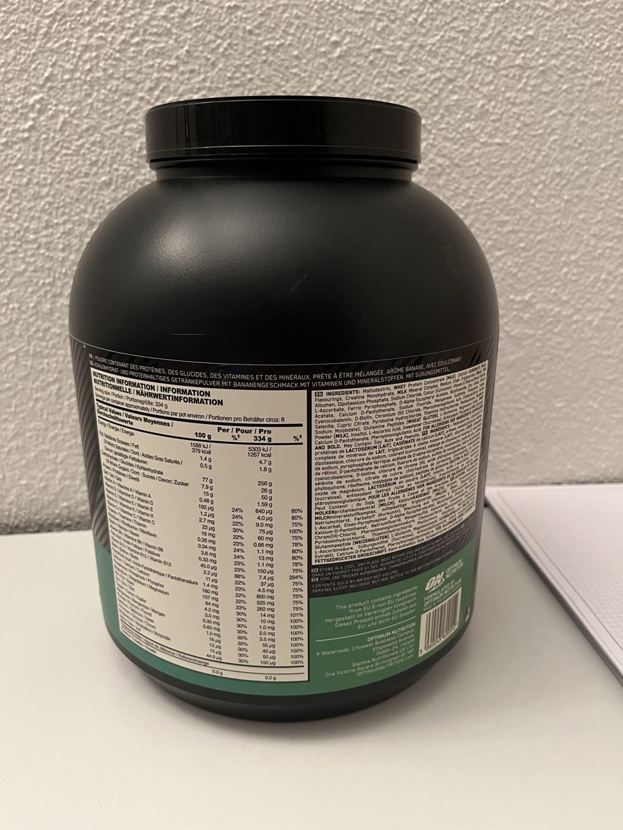 Optimum Nutrition Serious Mass, Banane, 1.2 kg, halbvoll (Gebraucht) in ...