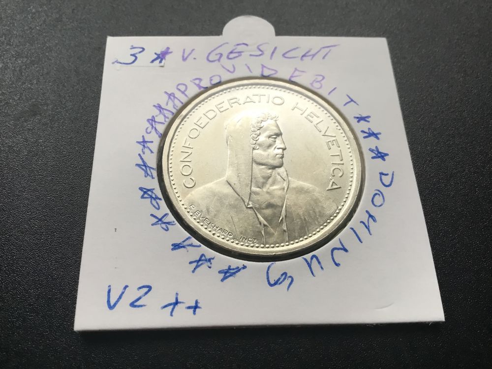 5 Franken 1967 mit 3 sterne vor Gesicht VZ ++f.unzirkuliert (Gebraucht) in St. Margrethen SG für ...