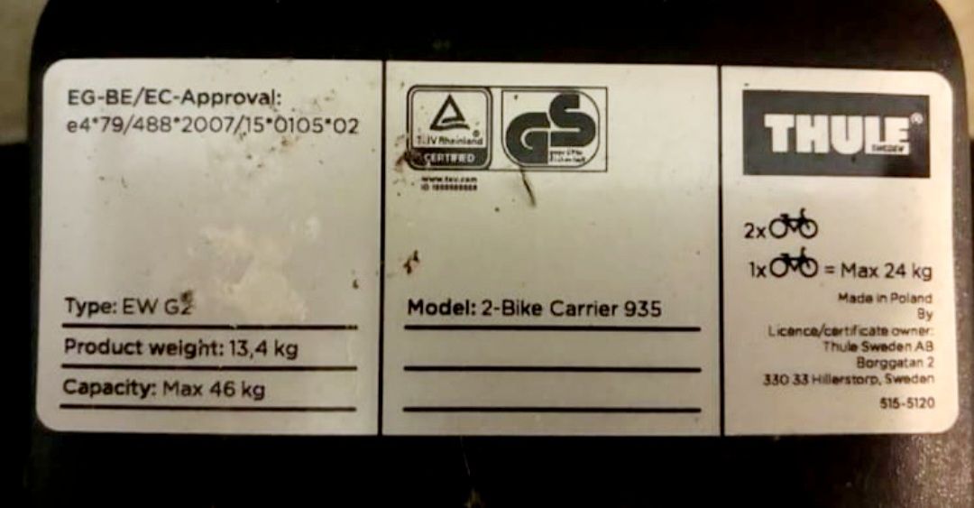 Fahrradträger Thule EW G2 (Gebraucht) in Oberuzwil für CHF 259 – nur ...