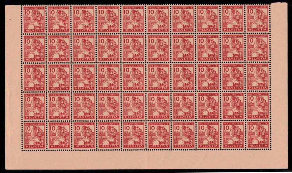 1915, Pro Juventute J3 im 50er-Bogen ** | Kaufen auf Ricardo