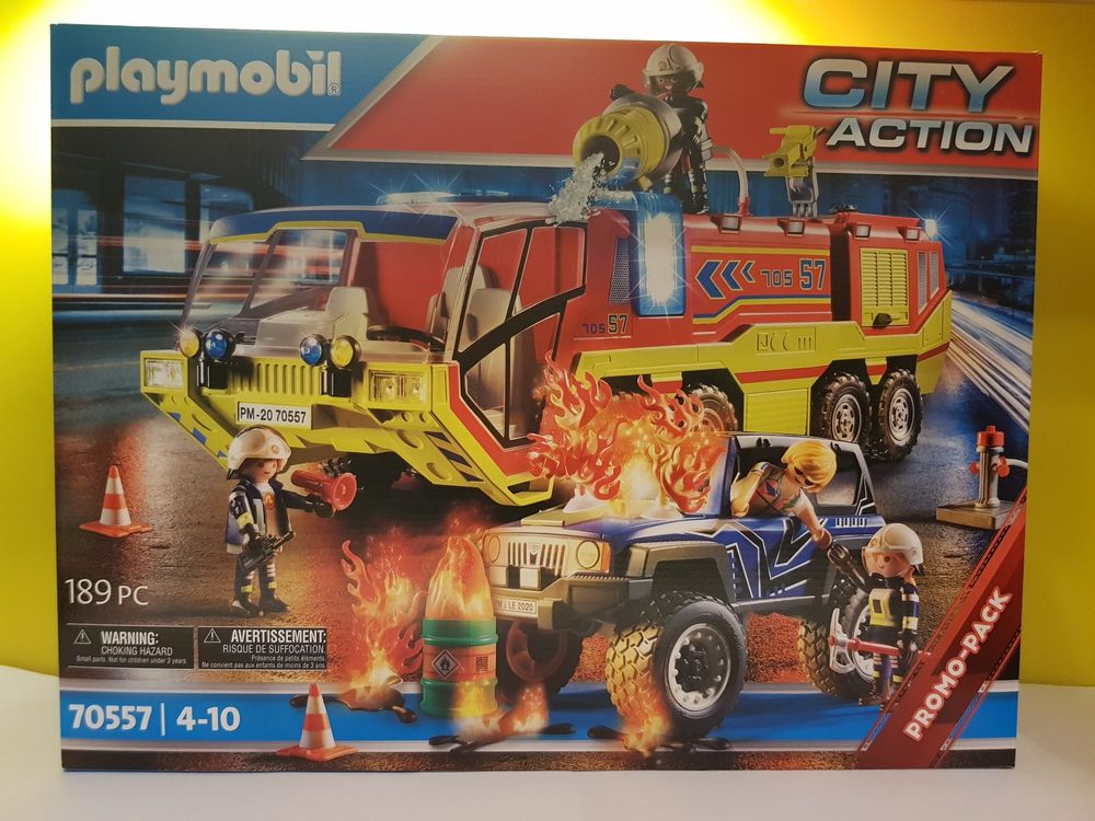 PLAYMOBIL Feuerwehr mit Löschfahrzeug 70557 NEU (Neu und ...