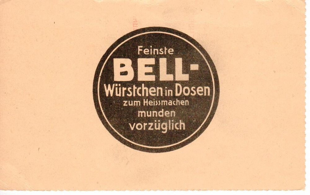 PK, feinste Bell Würstchen in Dosen 1937 (Gebraucht) in Wolhusen für ...