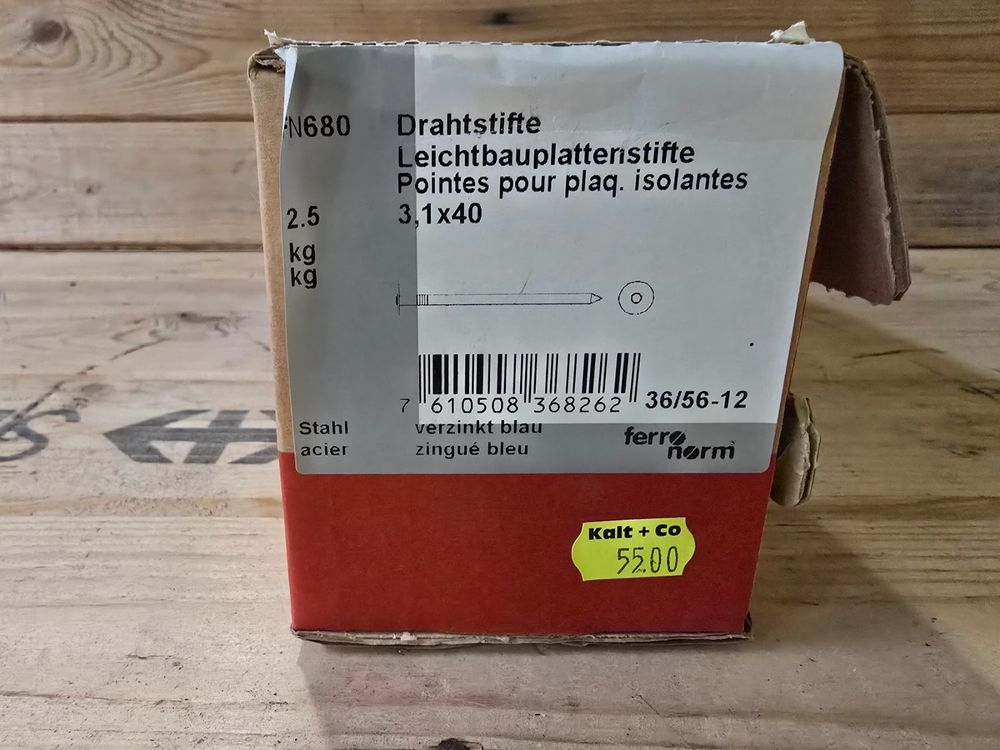 Posten neuer Ferro Norm Leichtbauplattenstifte 3,1x40 ab 1.- (Neu ...