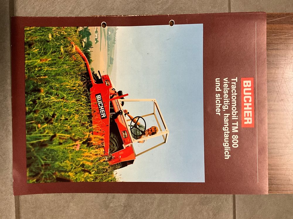 Traktor Prospekt Bucher TM800 wie Aebi Schilter Bührer (Gebraucht) in ...