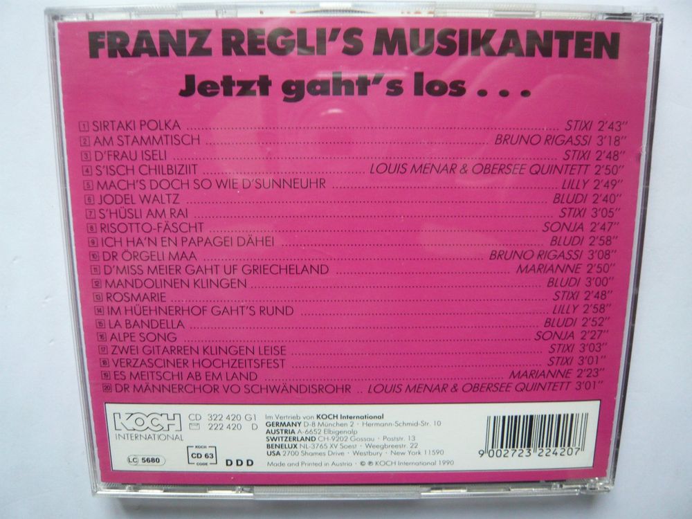 Franz Reglis Musikanten Jetzt gahts los | Kaufen auf Ricardo