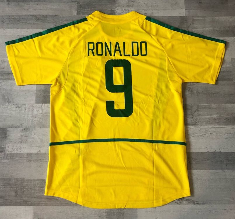 Brasil Home WM-Retro Trikot 2002/03 RONALDO 9 El Fenomeno S (Gebraucht ...