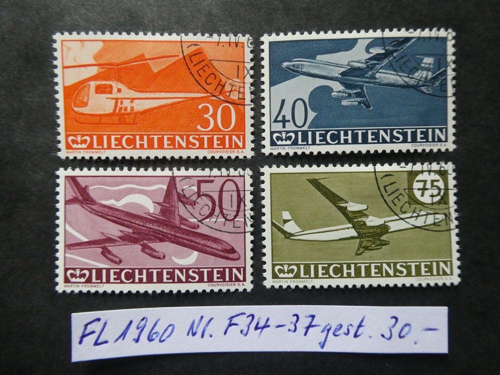 FL 1960 Nr. F34-37 gestempelt (Gebraucht) in Lausen für CHF 4.5 – mit Lieferung auf Ricardo kaufen