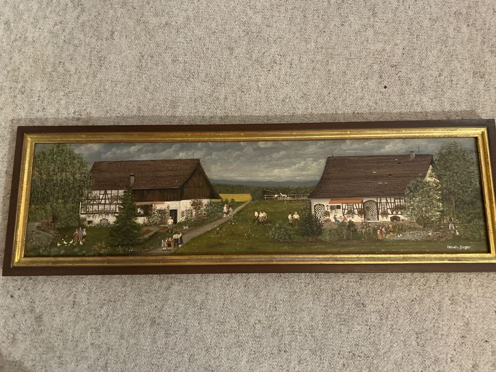 Idyllisches Bauernhof Ölgemälde - Elsbeth Ziegler (Neu (gemäss ...