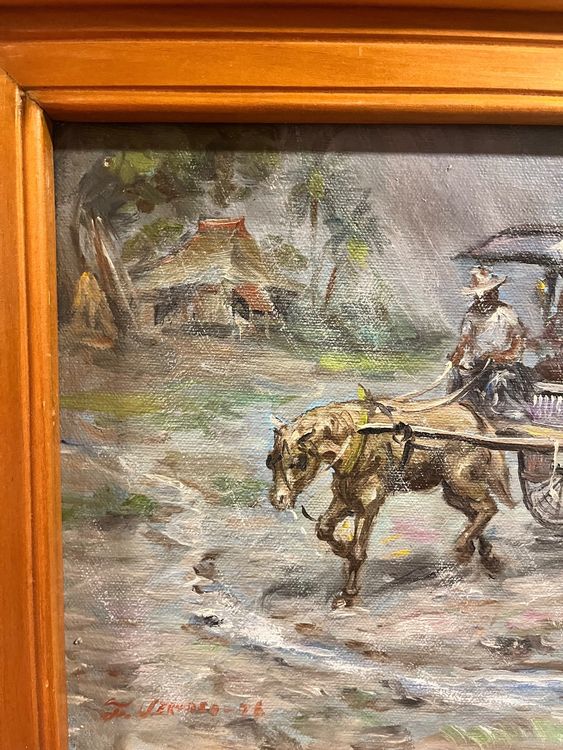 Pferde mit Kutschen Gemälde Unleserlich Signiert (Gebraucht) in Hochdorf für CHF 5 – mit ...