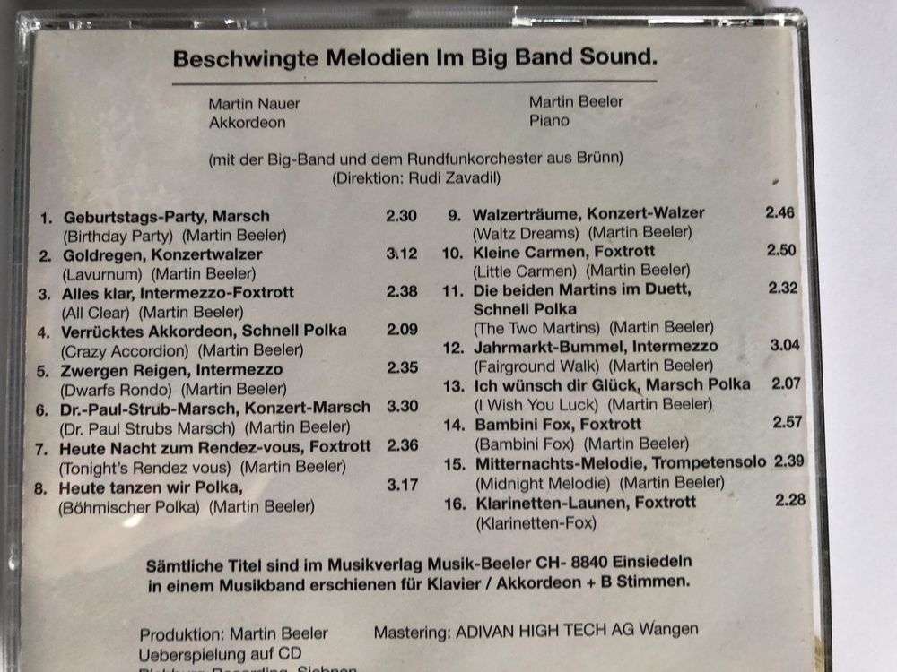 Beschwingte Melodien im Big Band Sound, CD, Top Zustand (Gebraucht) in Arth für CHF 5 – mit ...