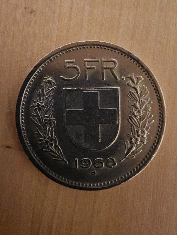 Münze Fr.5.- 1968 | Kaufen auf Ricardo