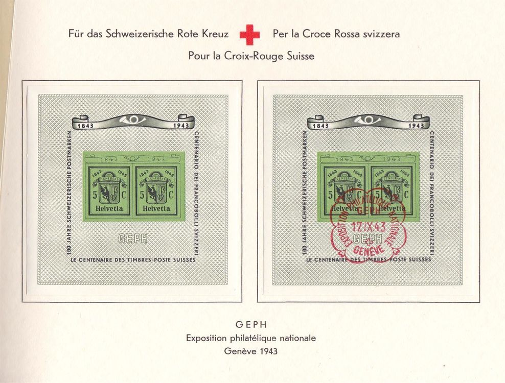W18, 2x Genfer Block in PTT-Geschenkbuch (Gebraucht) in Wenslingen für CHF 26 – mit Lieferung ...