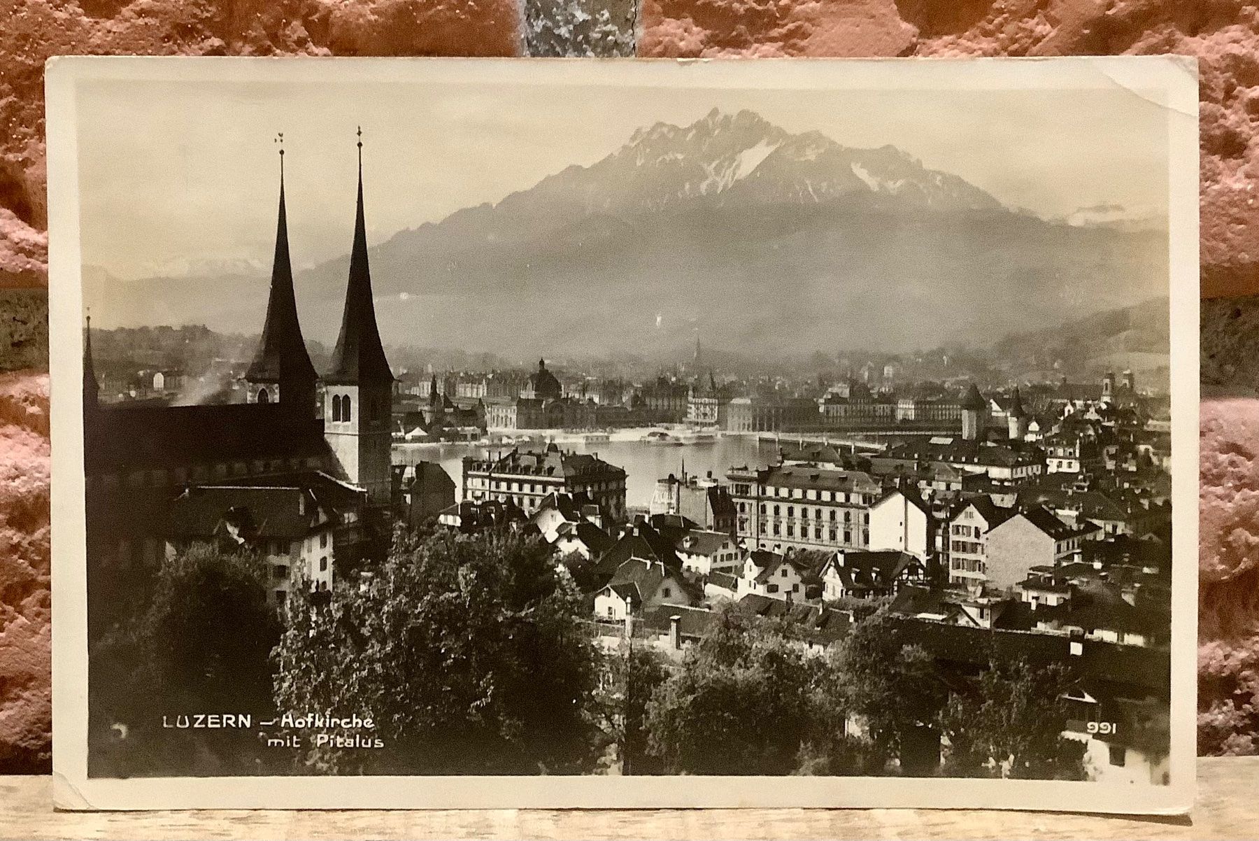1926 Alte Foto AK - LUZERN Hofkirche mit Pilatus (Gebraucht) in Root für CHF 1 – mit Lieferung ...