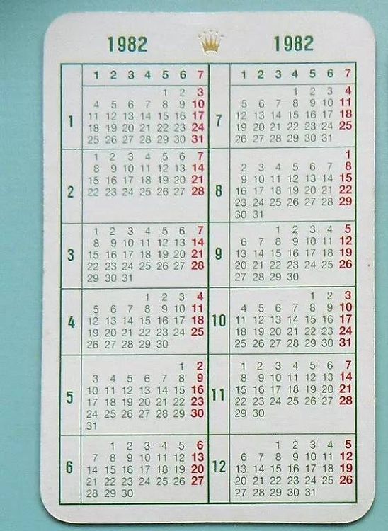 Rolex Kalender 1982 Submariner Datejust Oyster (Gebraucht) in Zürich für CHF 150 – mit Lieferung ...