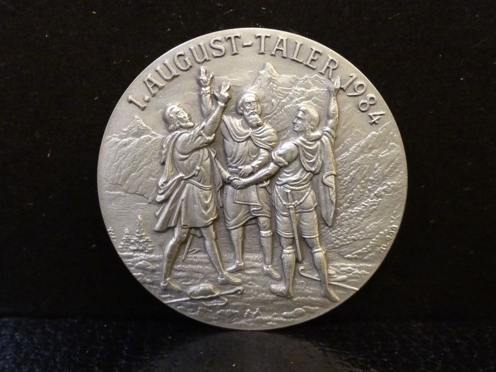 1. AUGUST TALER 1984 TELL'S GESCHOSS SILBER 900 (Gebraucht) in Kerzers für CHF 45 – mit ...