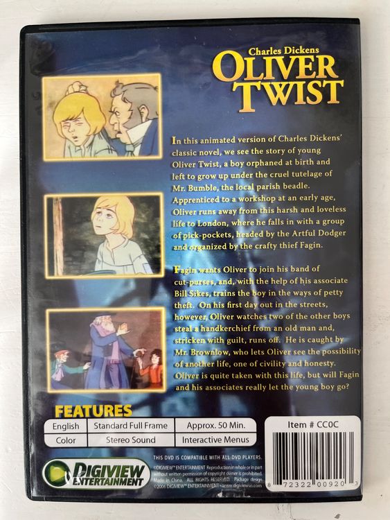 Oliver Twist DVD 📀 - Animated Classics Collection (Neu (gemäss ...