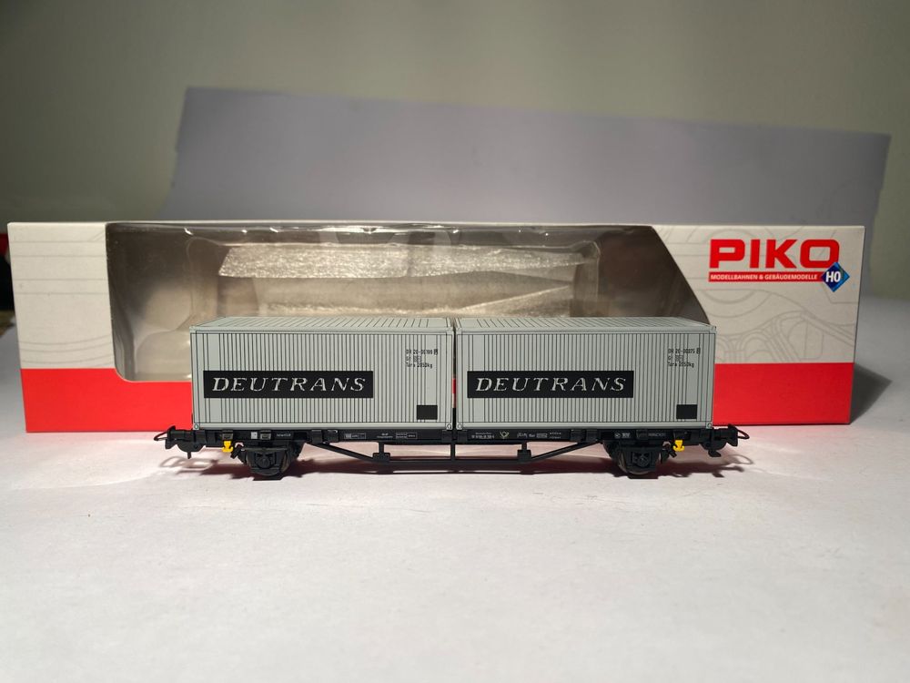 PIKO Containertragwagen DEUTRANS 57747, DC Achsen | Kaufen auf Ricardo