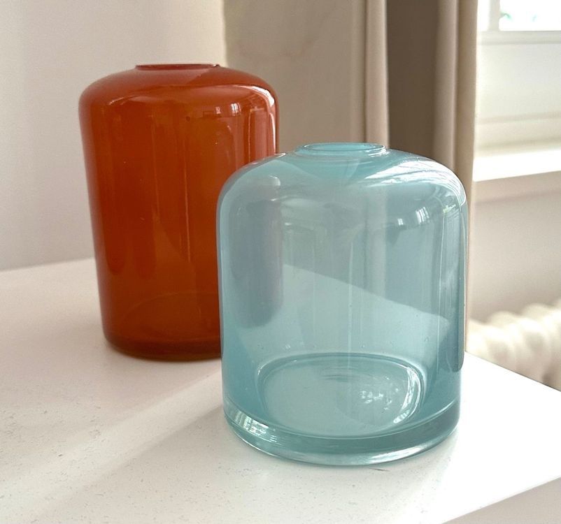 🟢 Petit vase bleu ciel NEUF / Kleine blaue Vase NEU (Neuf (Voir ...