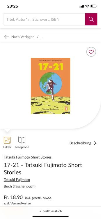 Tatsuki Fujimoto Short Stories 17-21 - Tatsuki Fujimoto Shor | Kaufen auf Ricardo