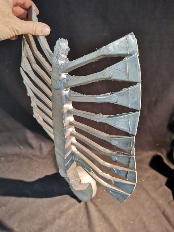 Skelett, Rippen, Körper, Aluskulptur, Gerippe, Kunst, Skulpt (Gebraucht ...