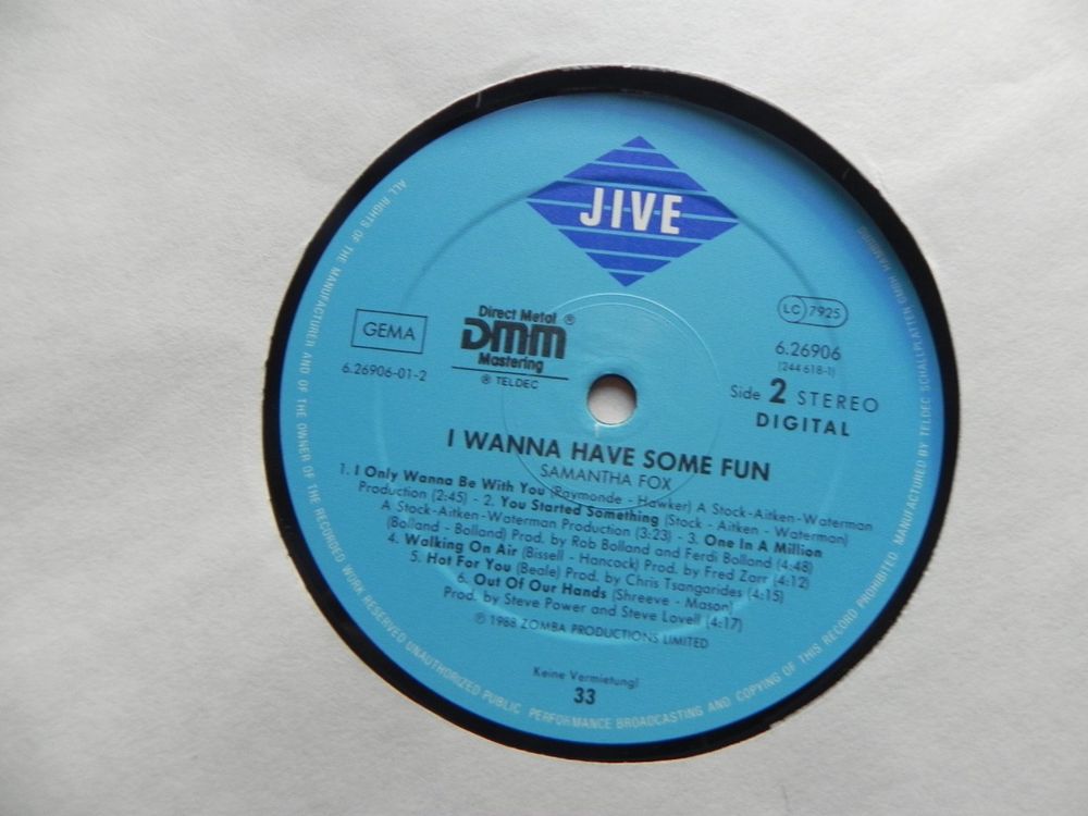 LP brit. Pop Sängerin Samantha Fox 1988 Wanna have some fun | Kaufen auf Ricardo