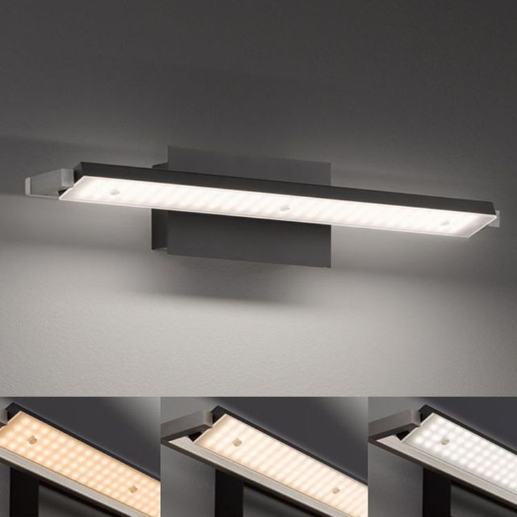 LED Wandleuchte, Schwarz, 60 cm x 10 cm (Neu (gemäss Beschreibung)) in ...