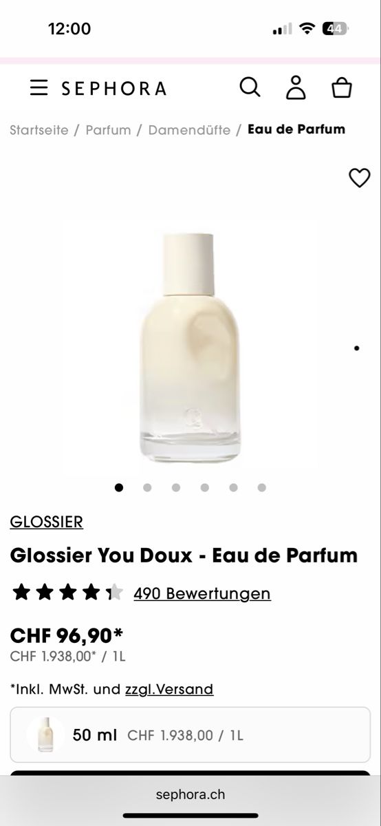 Glossier You Doux - Eau de Parfum, 50ml, neuwertig! (Neu und ...