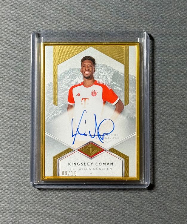 Kingsley Coman Gold Frame On Card Auto /15 - Topps FC Bayern | Kaufen ...