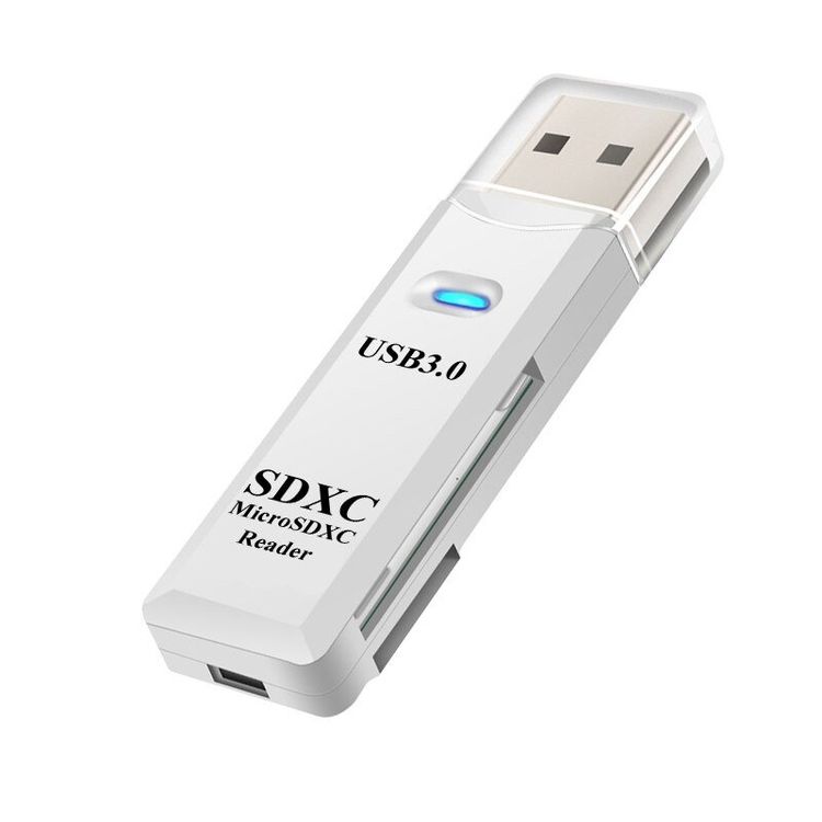 USB 3.0 Card Reader Kartenleser MicroSD TF Karte, weiss (Neu und ...