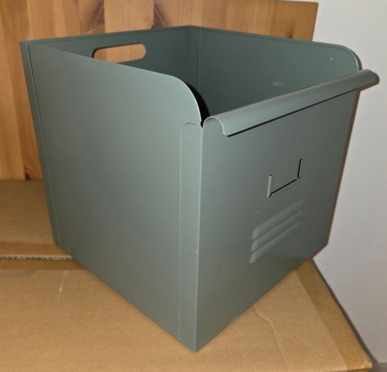 Ikea Rejsa Kallax Regal Boxen oliv grün Metall | Kaufen auf Ricardo