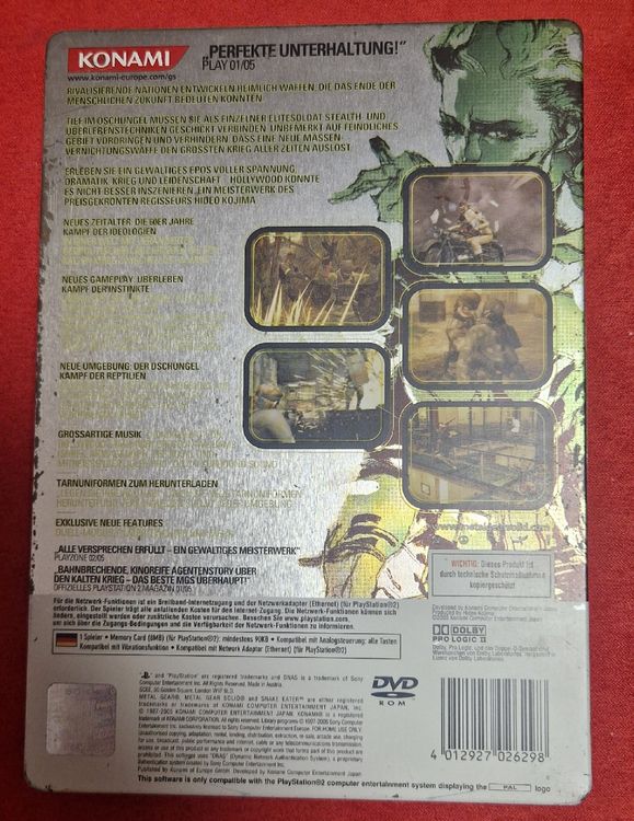 Metal Gear Solid 3 PS2 - Snake Eater Steelbook - DE (Gebraucht) in ...