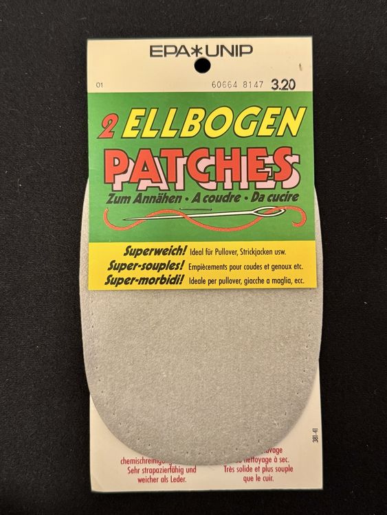 2 Vintage Ellbogen Patches EPA*UNIP zum Aufnähen, NEU & OVP (Neu und ...