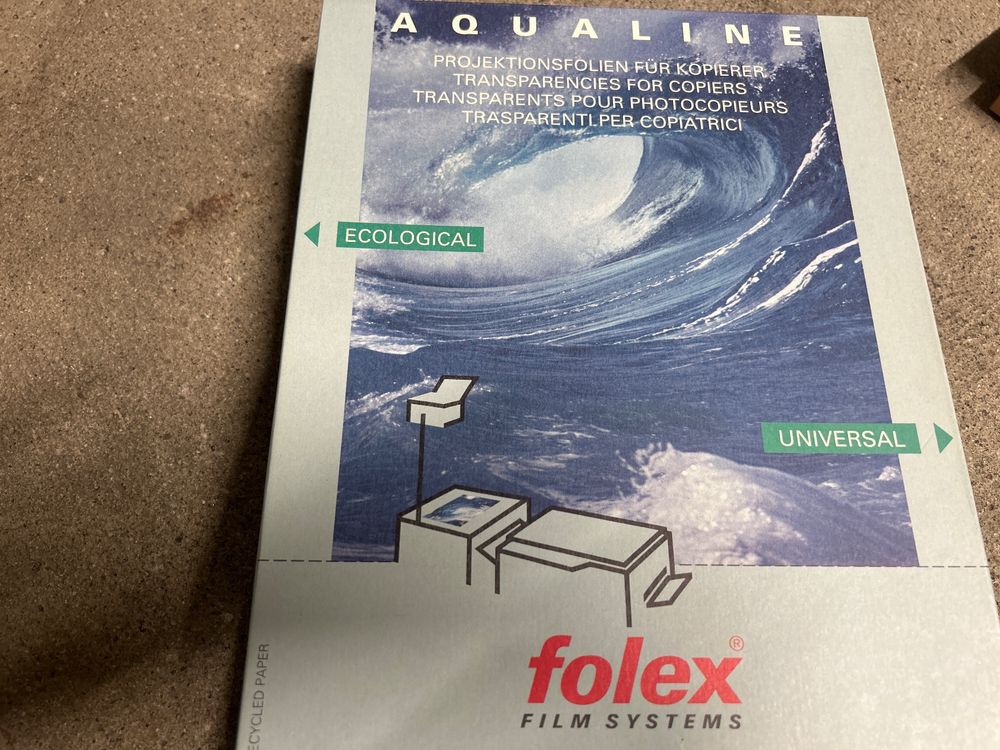 Folex Aqualine X-501 Projektionsfolien Klar NEU (Neu und ...