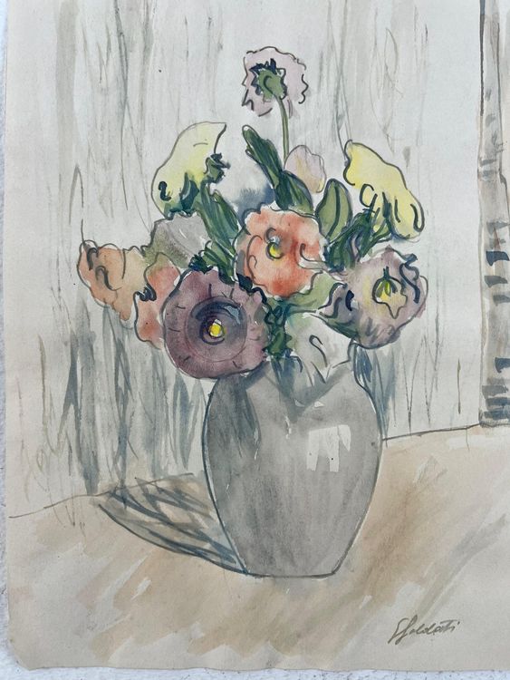 Aquarell Blumenbild Signiert | Kaufen auf Ricardo